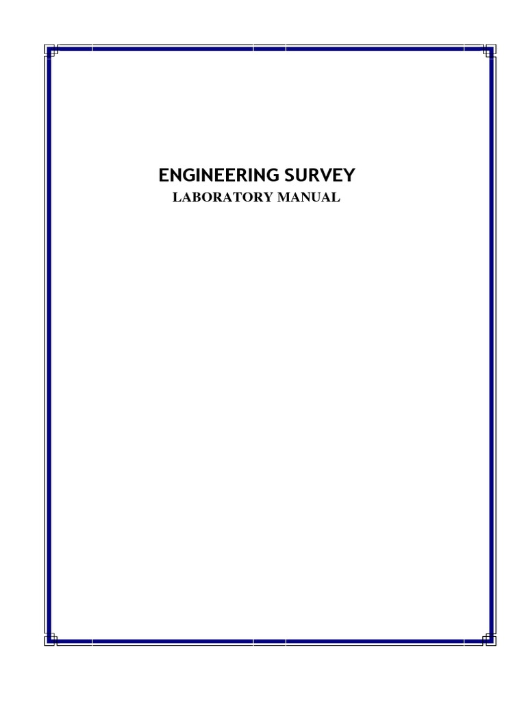 Engineering Survey Laboratory Manual | PDF | Surveying | Compass