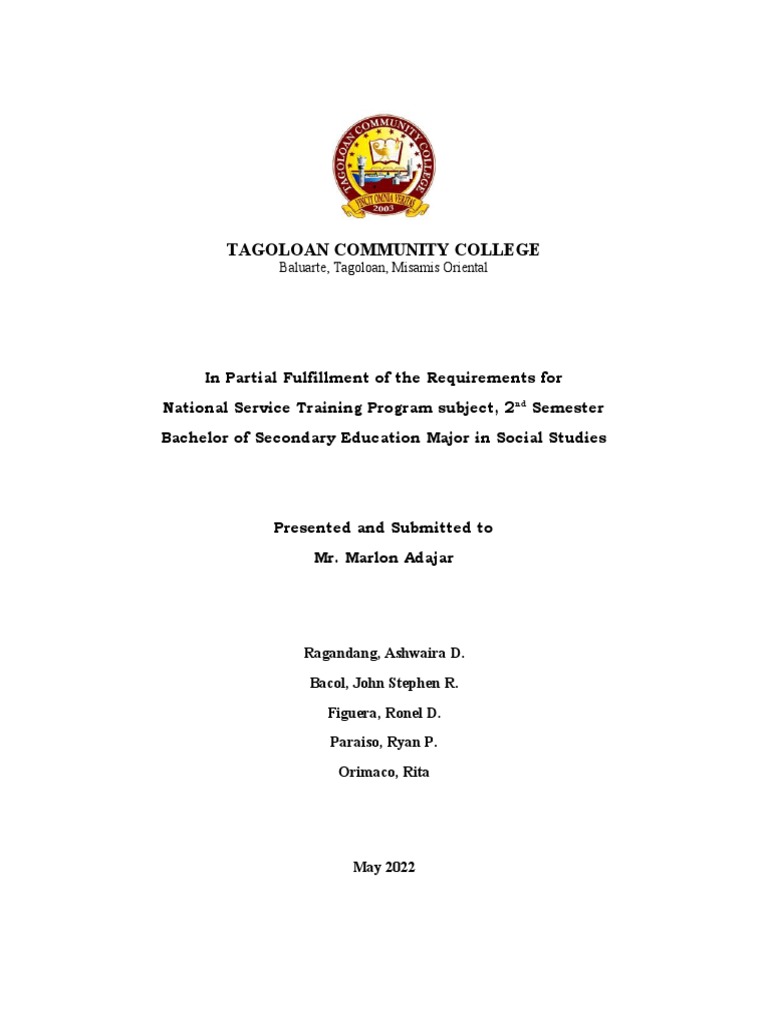 NSTP Final PT | PDF | Community