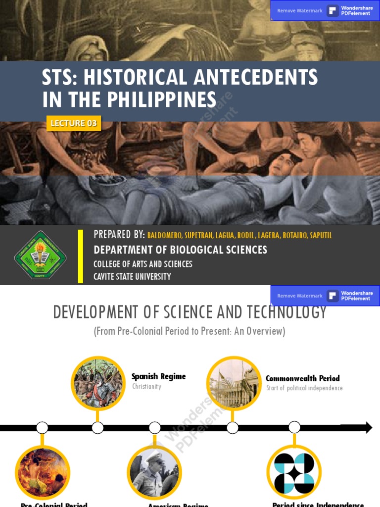 STS: Historical Antecedents in The Philippines: Prepared by | PDF ...