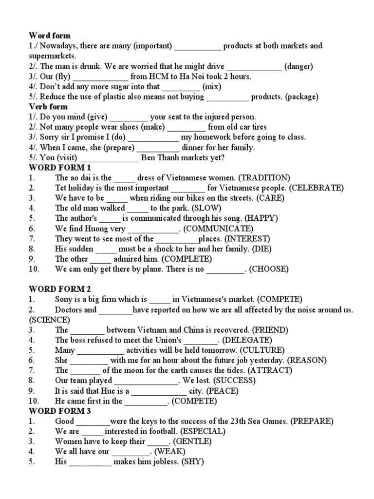 Word Form | PDF