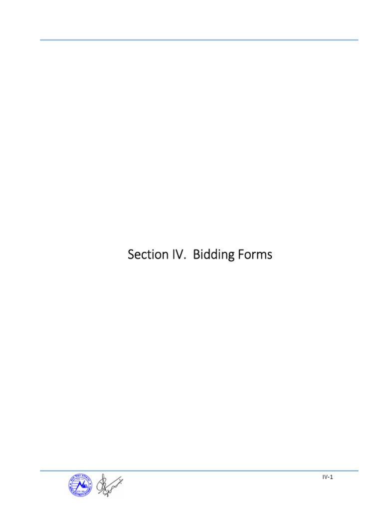 Section IV. Bidding Forms | PDF