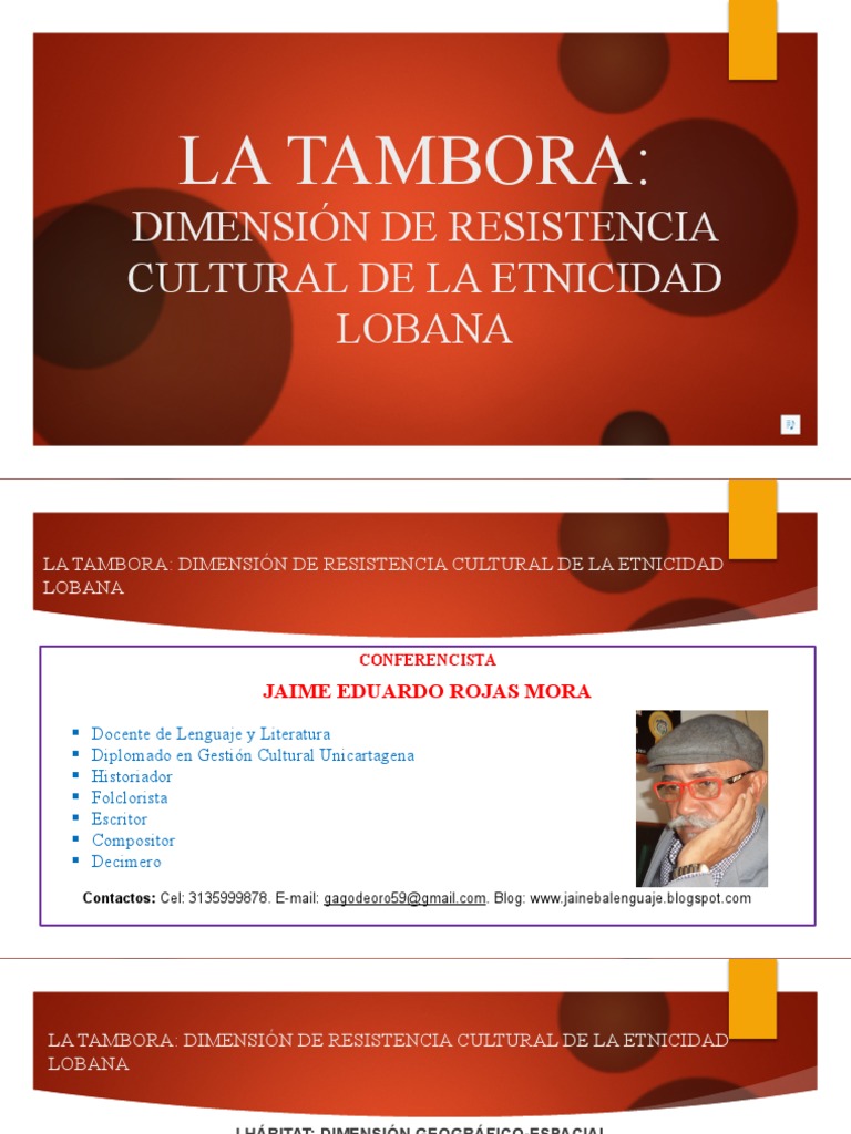 Resistencia Cultural Lobana y La Tambora | PDF | Tambor | Instrumentos ...
