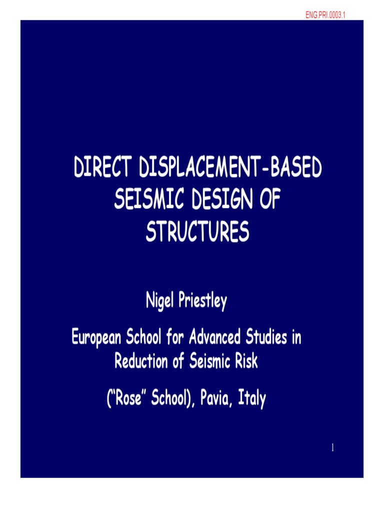 Direct Displacement-Based Seismic Design of Structures | PDF | Beam (Structure) | Bending