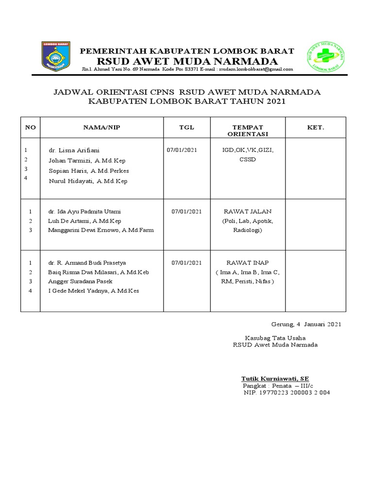 JADWAL | PDF