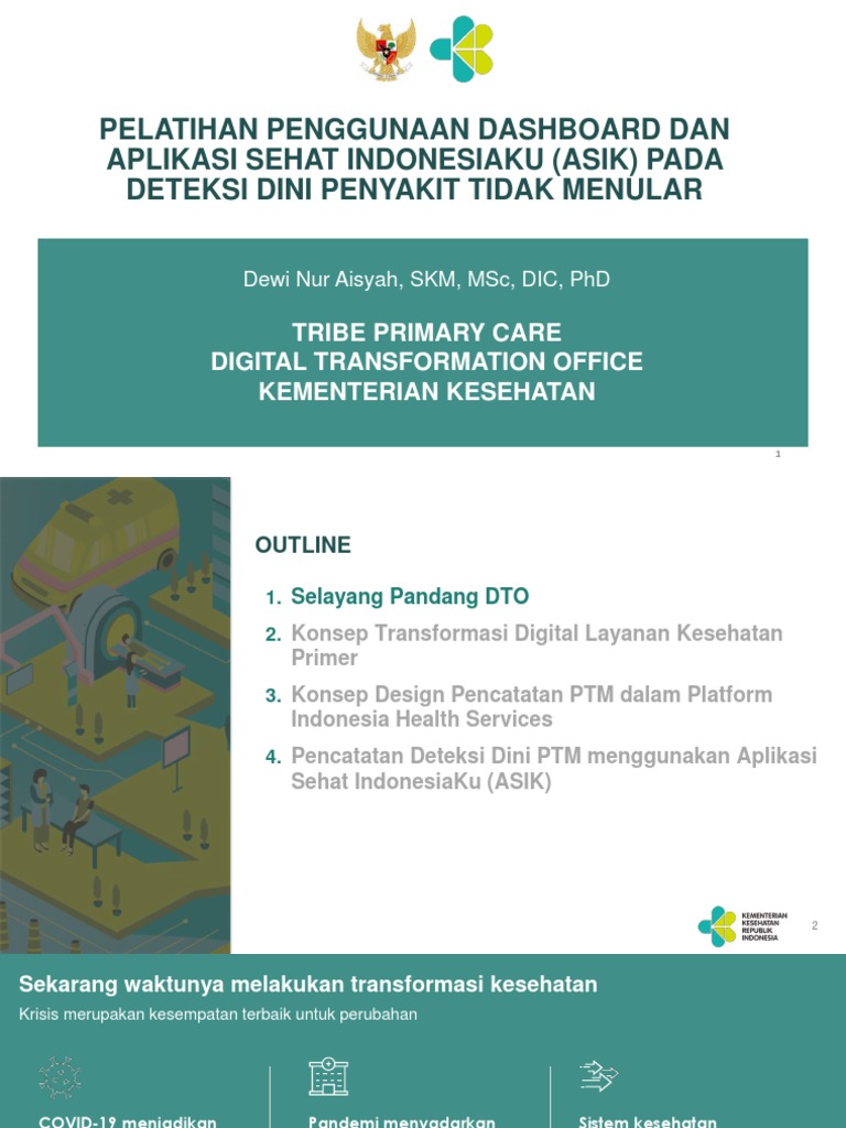 Paparan Pelatihan ASIK Untuk Deteksi Dini PTM | PDF