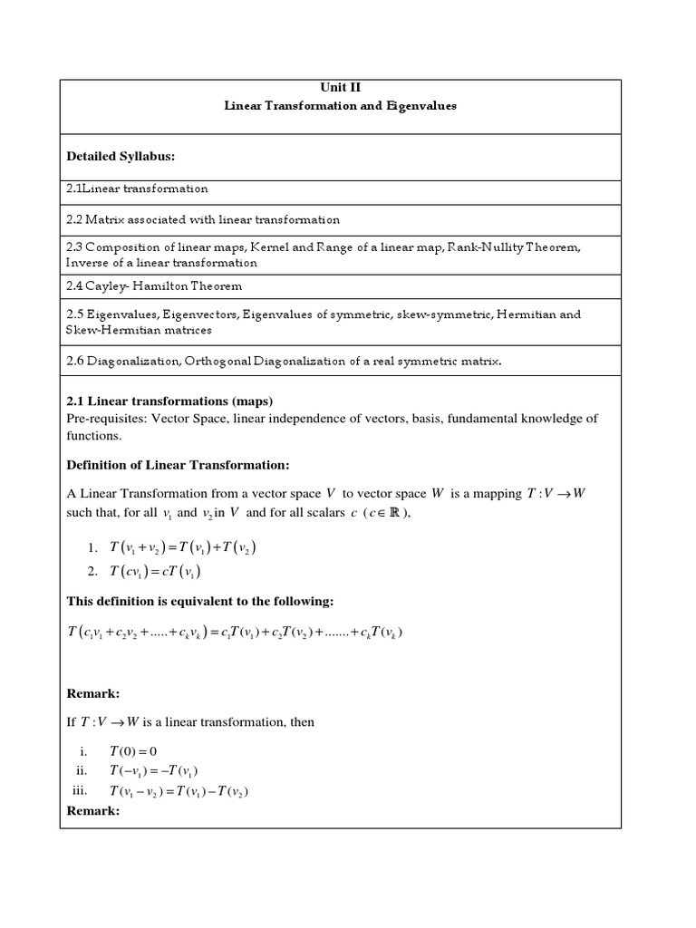 Unit 2 Sessionwise Problems | PDF | Eigenvalues And Eigenvectors | Linear Map
