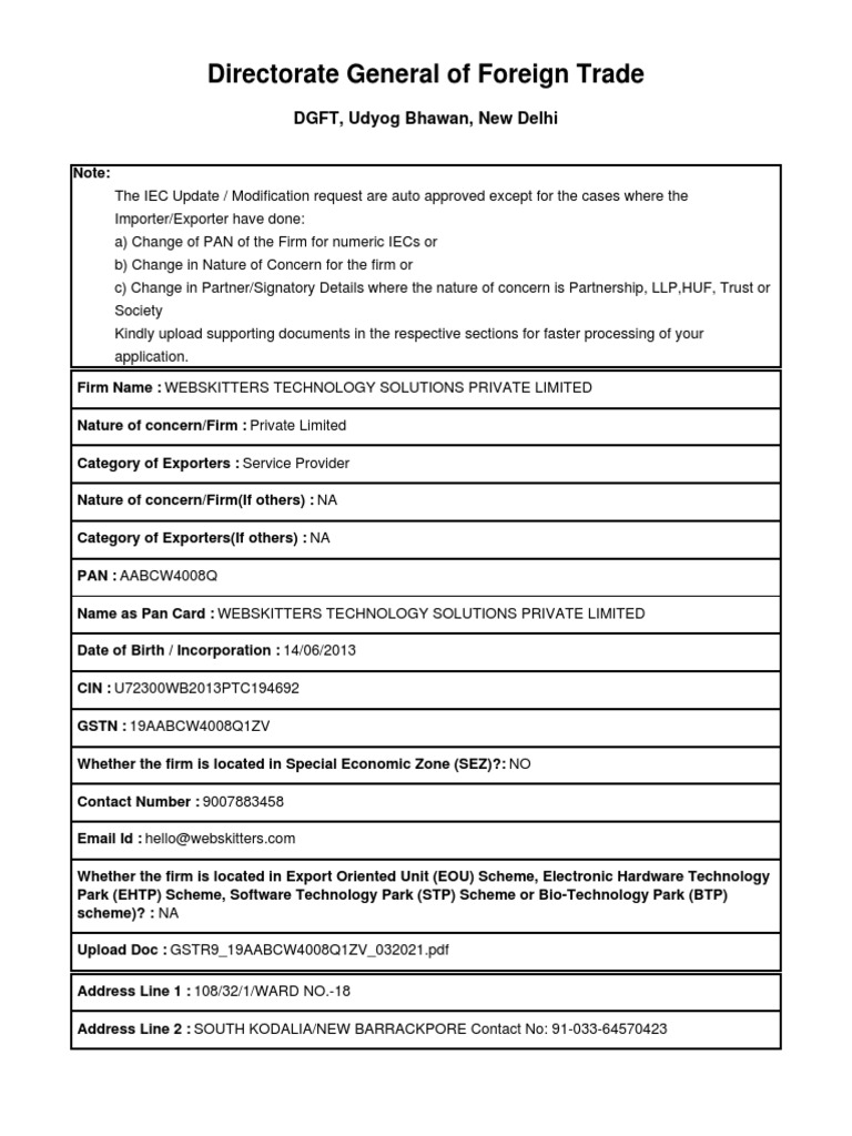 Form - Iec Renewal | PDF | Business | Economies