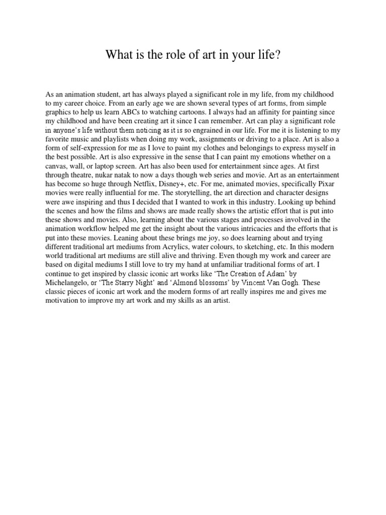 Art And Culture Assignment Pdf The Arts