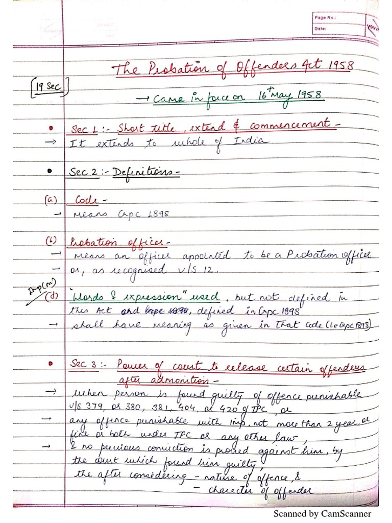 The Probation of Offenders Act 1958 15.27.28 PDF | PDF