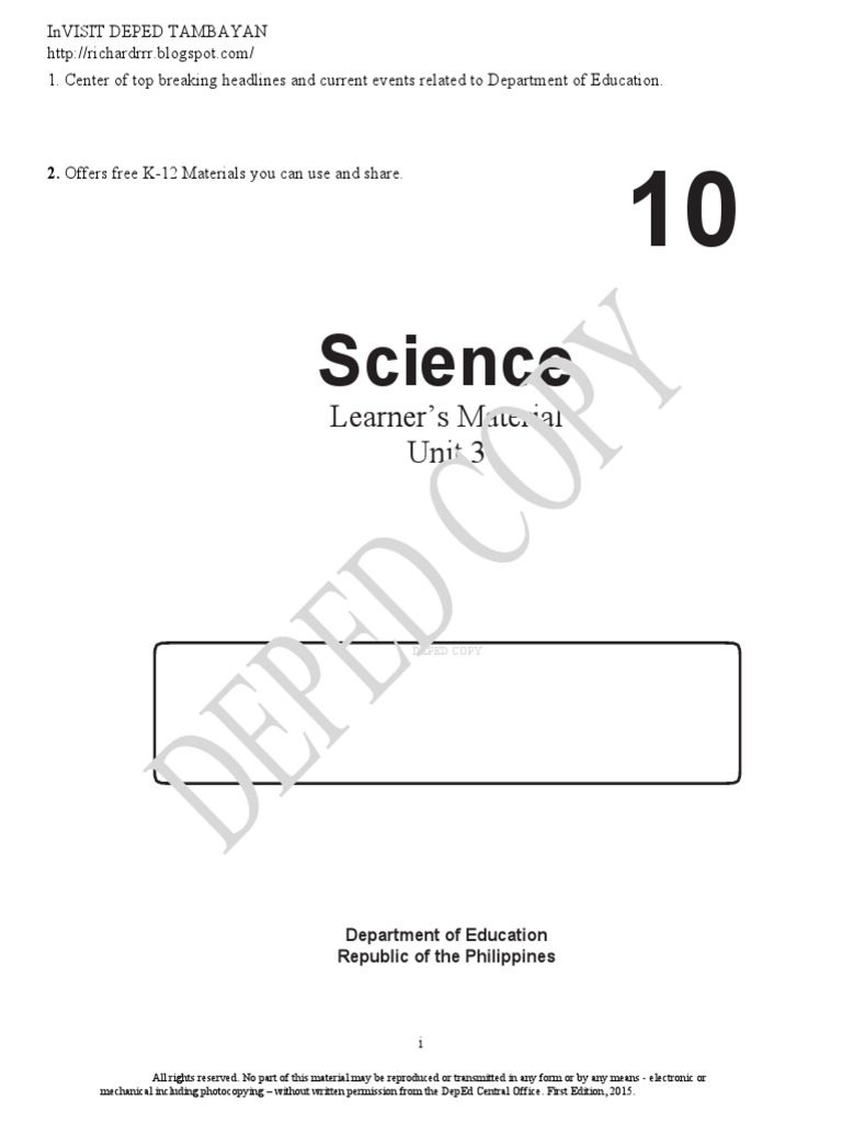 Science g10 LM q3 | PDF | Neuron | Nervous System