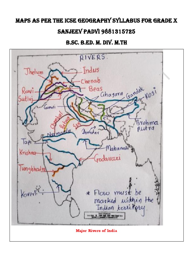 Maps As Per The ICSE Geography Syllabus For Grade X Sanjeev Padvi ...