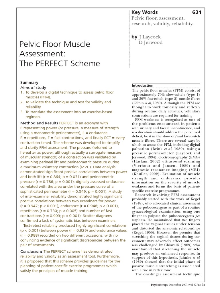 Laycock 2001 PERFECTscheme | PDF | P Value