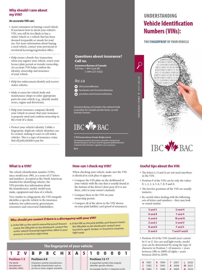 Vehicle Identification Numbers Vins Understanding Pdf Vehicle