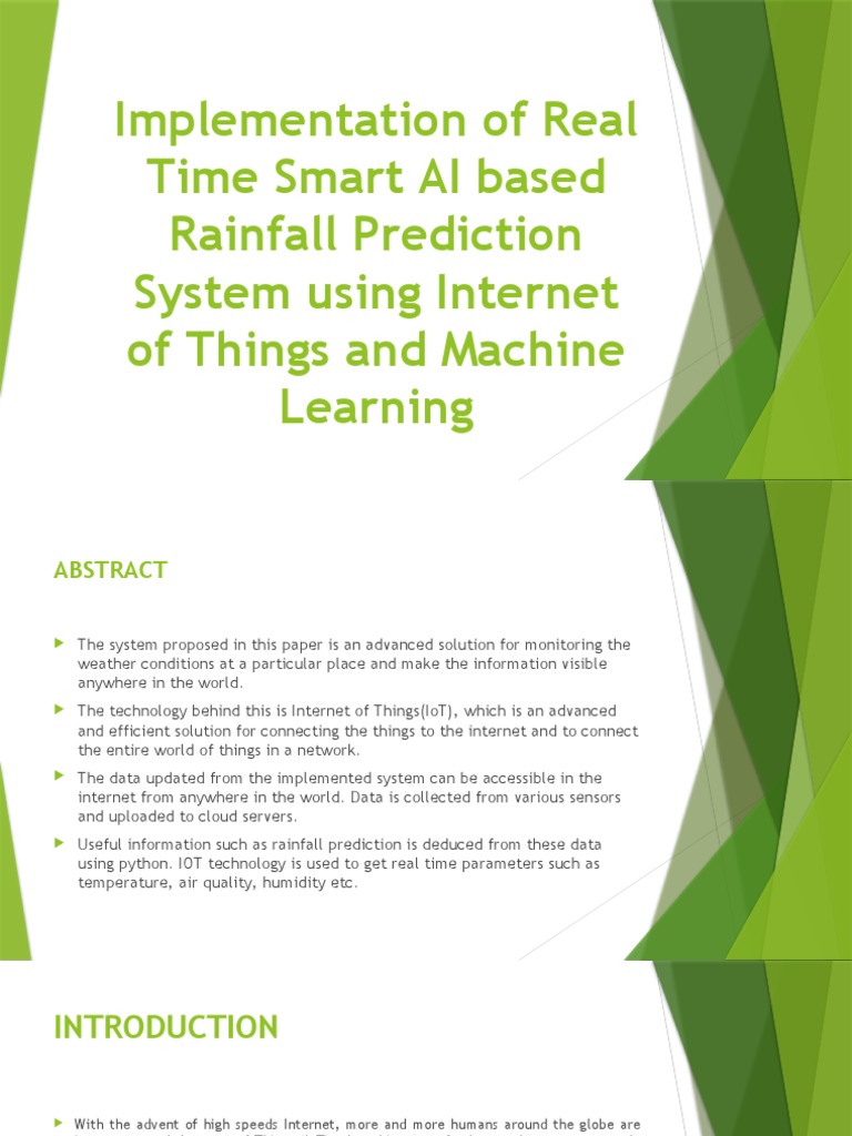 Real-Time AI Rainfall Prediction System | PDF | Internet Of Things ...