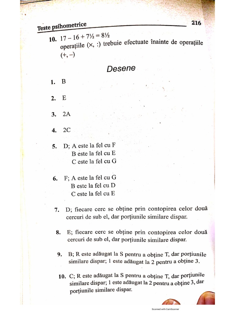 Teste Psihometrice | PDF