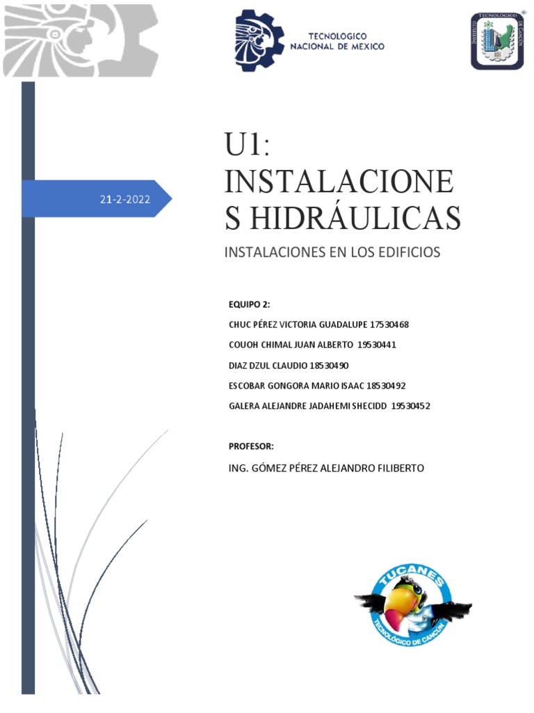 Unidad 1 - Instalaciones en Los Edificios | PDF | Agua | Hotel