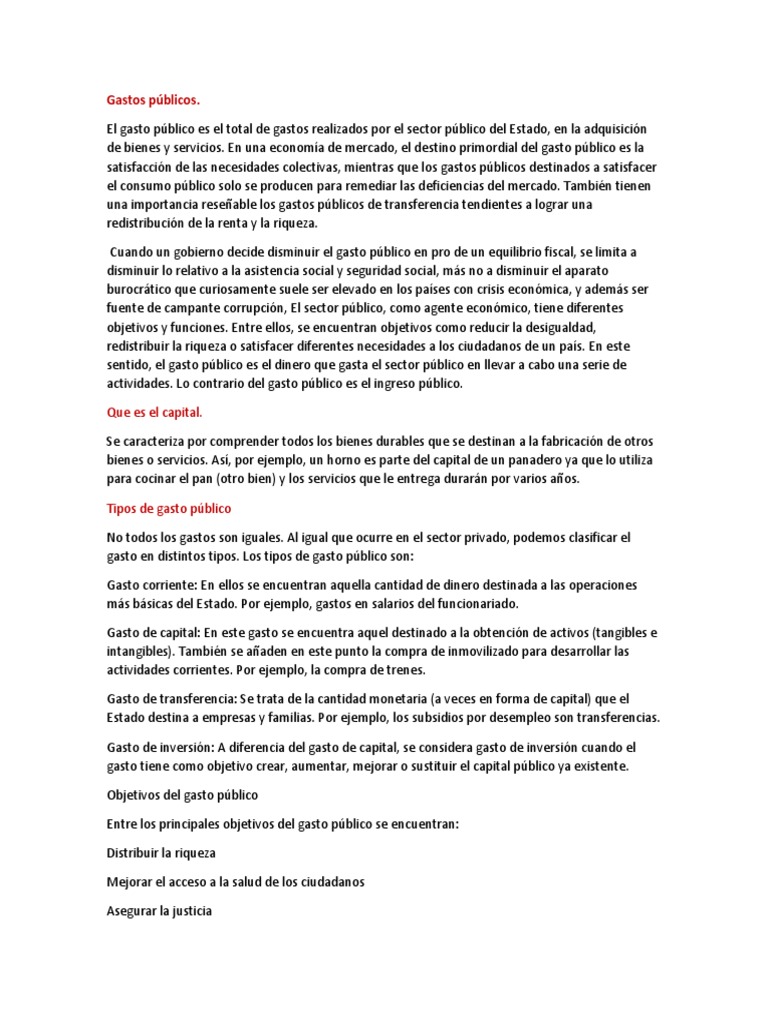 Reducción Del Gasto Publico Pdf Economias Ciencias Económicas