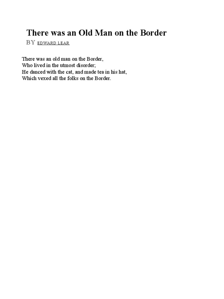 Old Man on the Border Poem | PDF | Poetry
