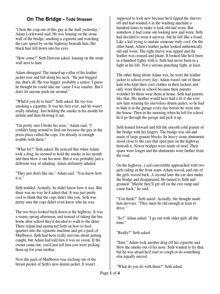 On The Bridge: - Todd Strasser | PDF