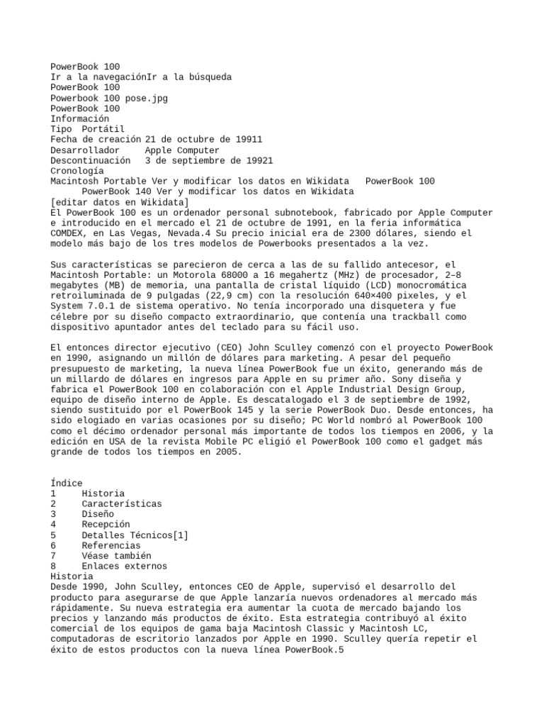 PowerBook 100 | Descargar gratis PDF | Arquitectura de Computadores ...