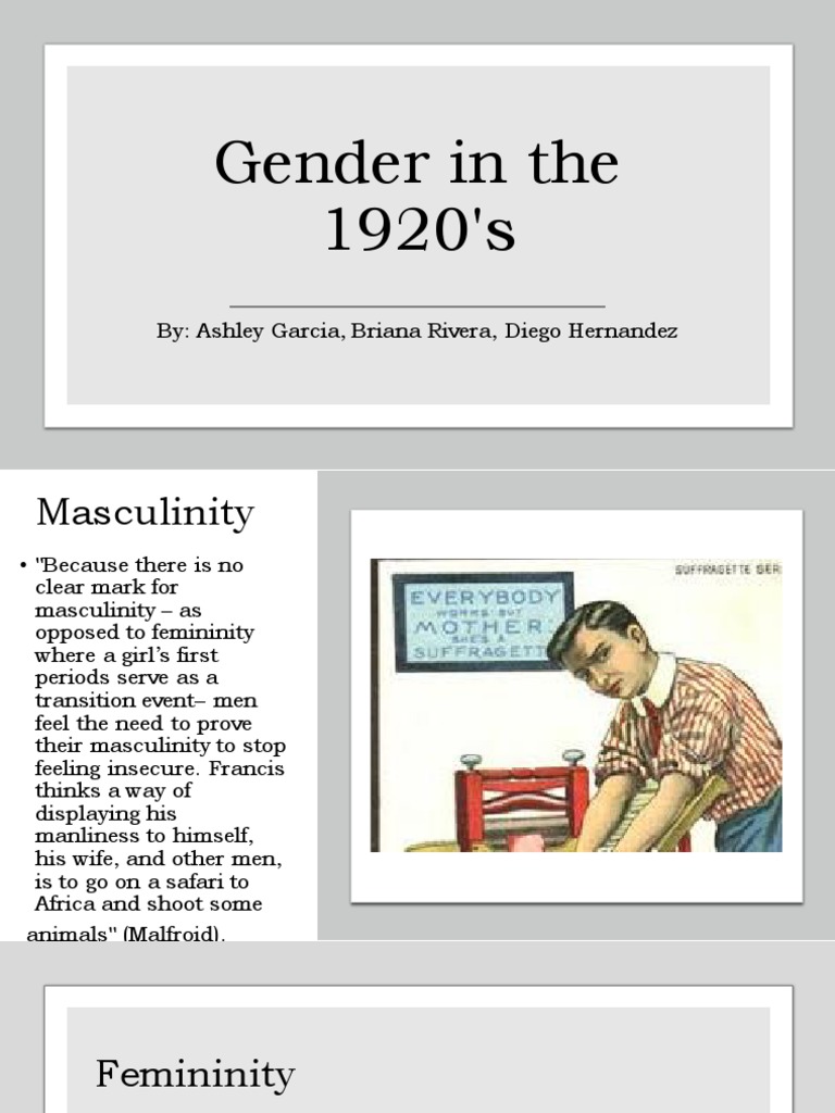 Gender Project 1920s | PDF | Social Science
