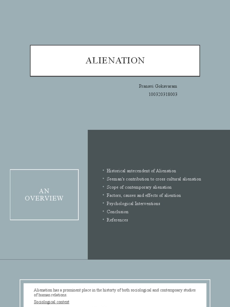 Alienation: Click To Add Text | PDF | Social Alienation | Psychology
