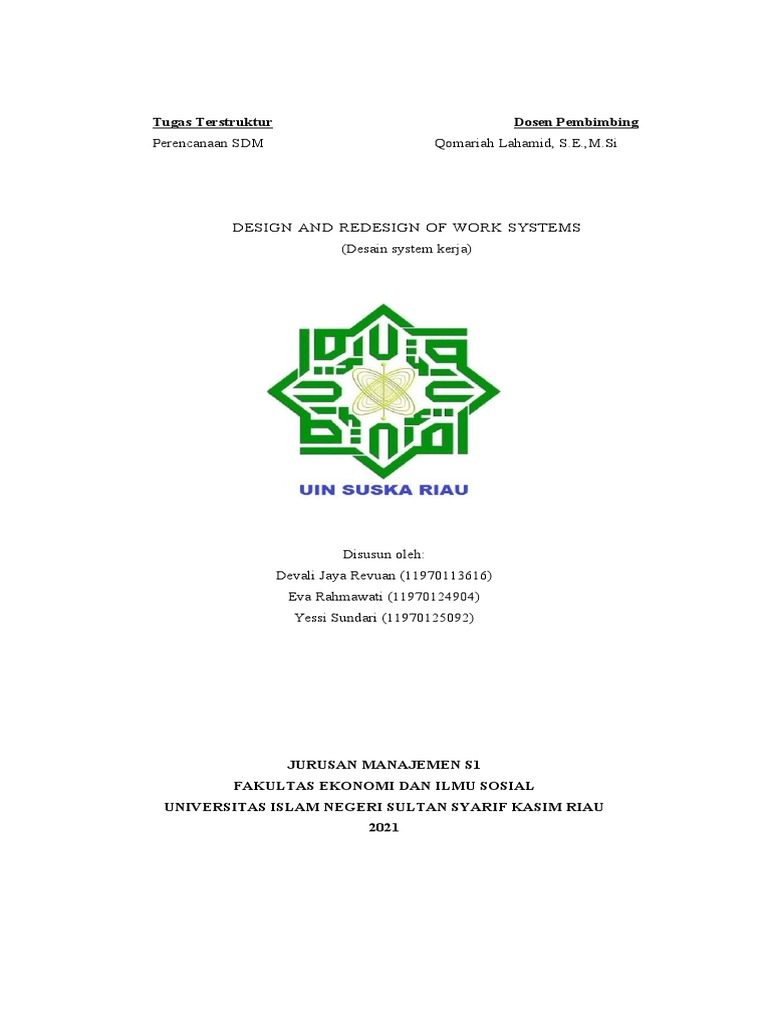 Kel 4 Makalah Desain Sistem Kerja | PDF