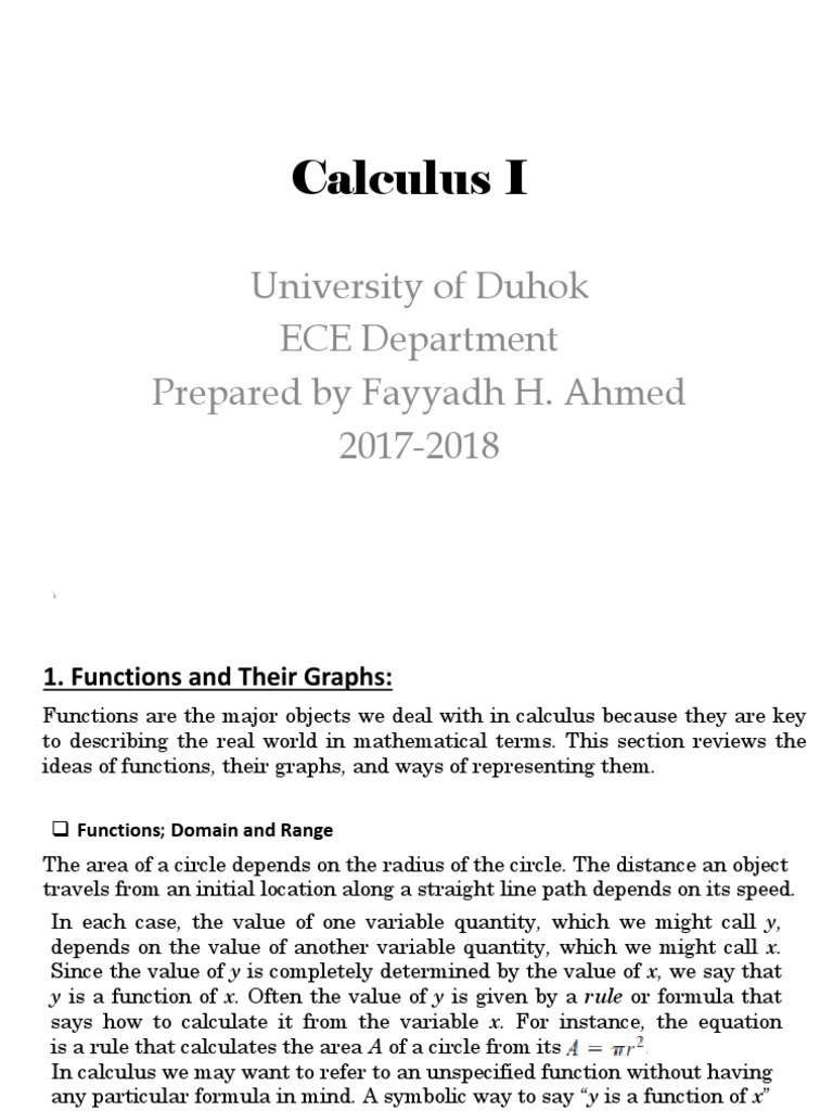Functions and Their Graphs | PDF | Function (Mathematics) | Variable ...