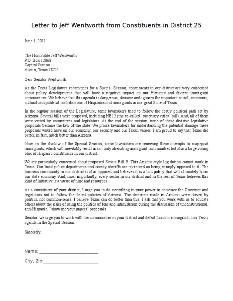 Wentworth Letter Final | PDF