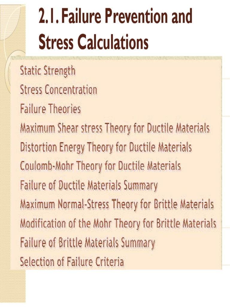 Failure Theories Under Static Loading | PDF | Strength Of Materials ...
