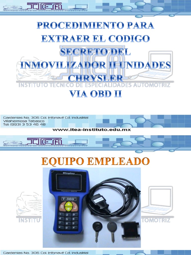 Proto.t300. para Extraer Codigo Secreto Del Inmovilizador Listo PDF-1 | PDF