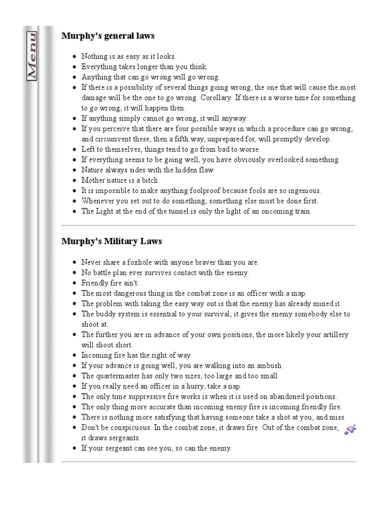 Murphy's Laws | Download Free PDF | Love