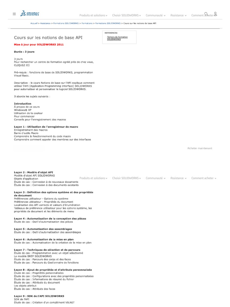 Cours Macro Solidworks | PDF