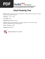 Clock Drawing Test PDF | PDF | Neuropsychology | Behavioural Sciences