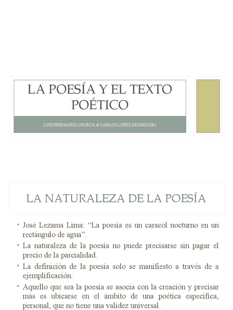 Poesía y Texto Poetico | PDF | Poesía | Hablar en público