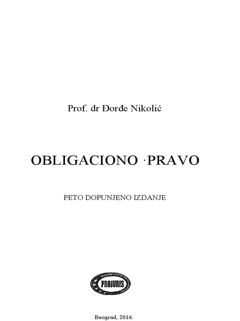 Obligaciono Pravo 31.05 | PDF