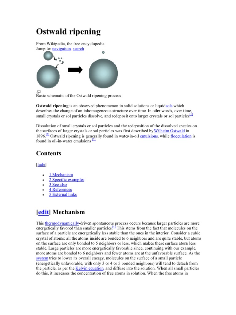 Ostwald Ripening | Applied And Interdisciplinary Physics | Physical ...