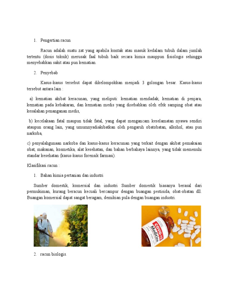Racun: Definisi, Penyebab, dan Klasifikasi | PDF | Sains & Matematika