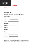 Prueba de Vocabulario 6A - Español | PDF