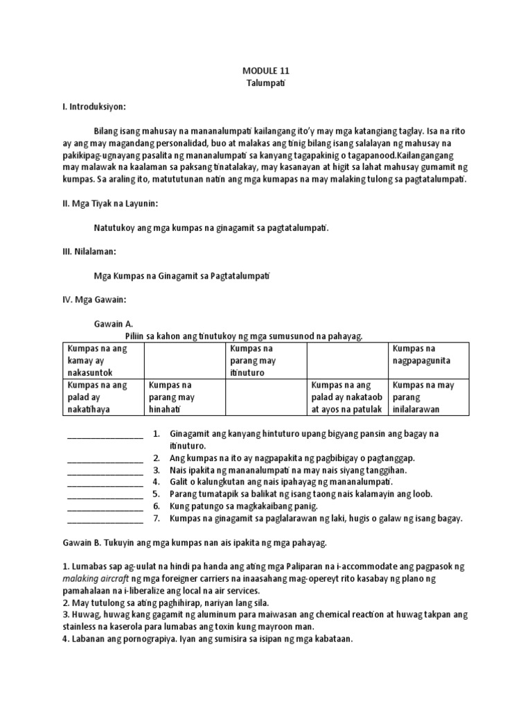 Module 11 Talumpati | PDF