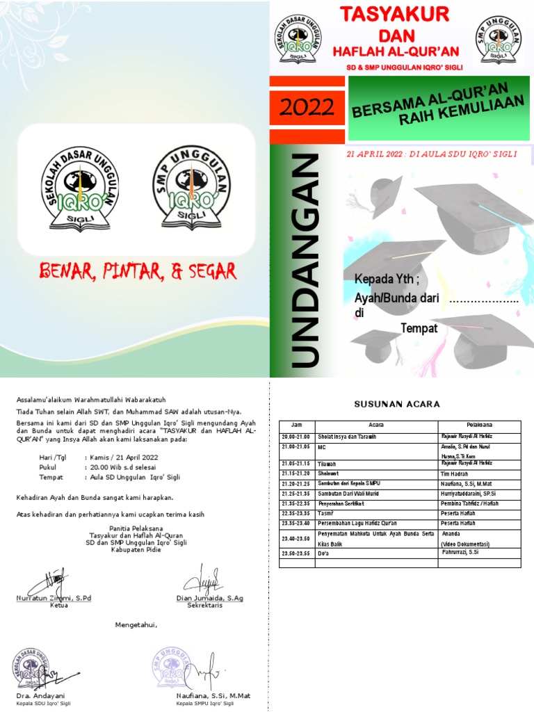 Undangan Haflah Qur'an 2022 | PDF