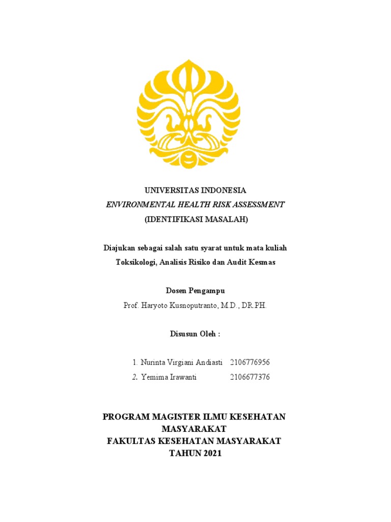 Penilaian Risiko Kesehatan Lingkungan | PDF