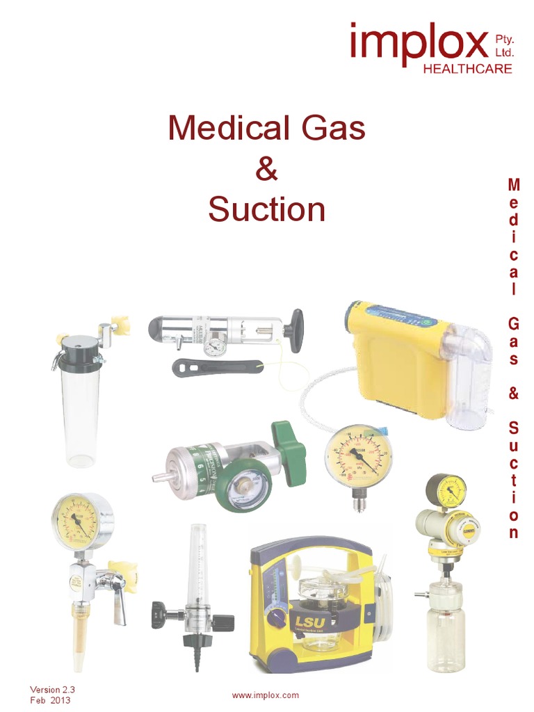 Medical Gas & Suction Equipment Guide | PDF | Flow Measurement | Pump