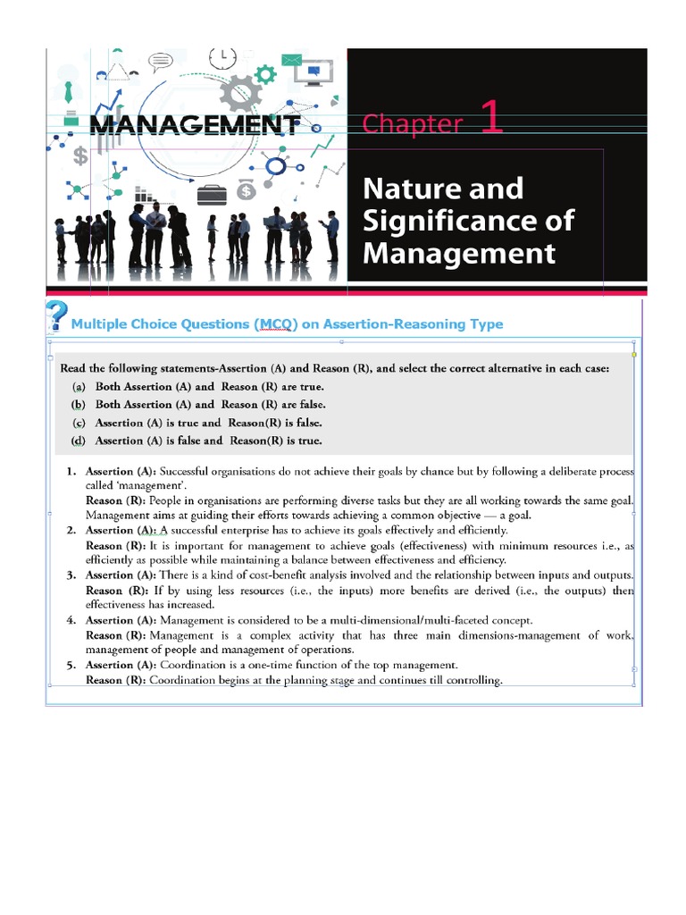Dey'S - Business Studies Xii Assertion-Reason Based Mcqs | PDF