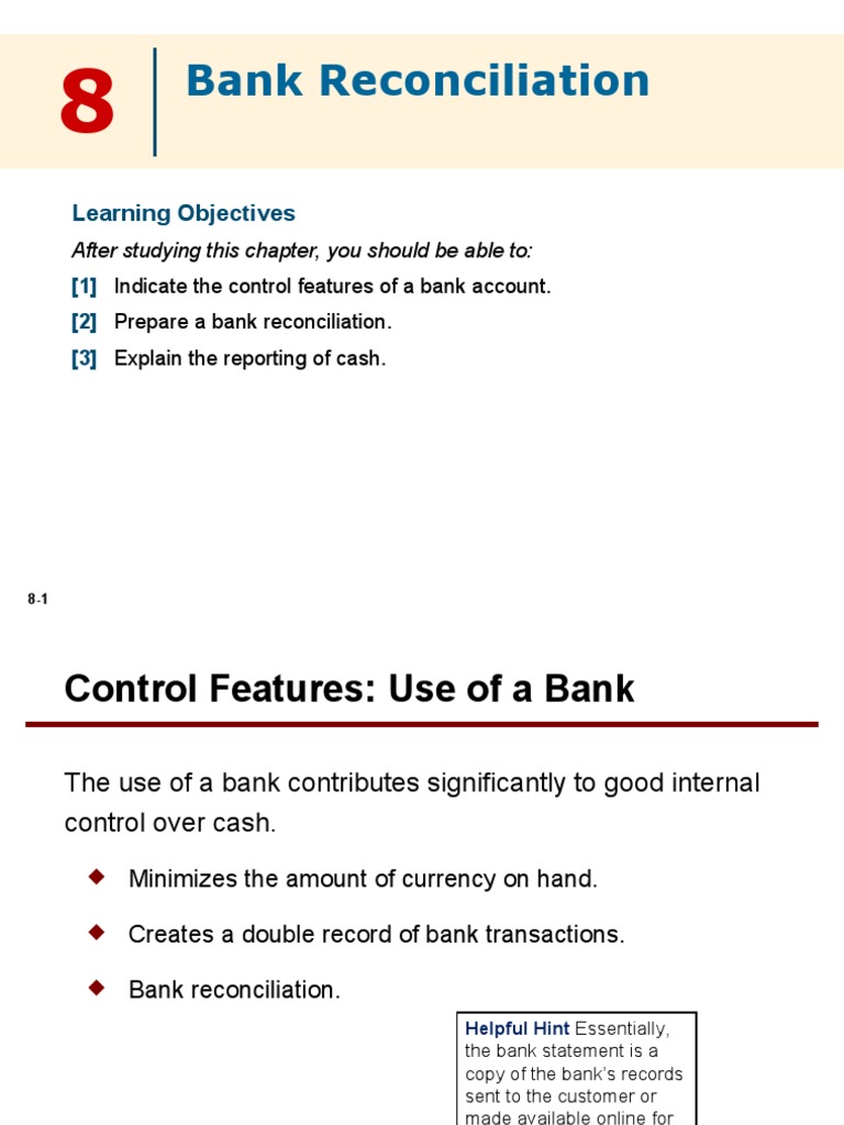 Bank Reconciliation: Learning Objectives | PDF | Banks | Deposit Account