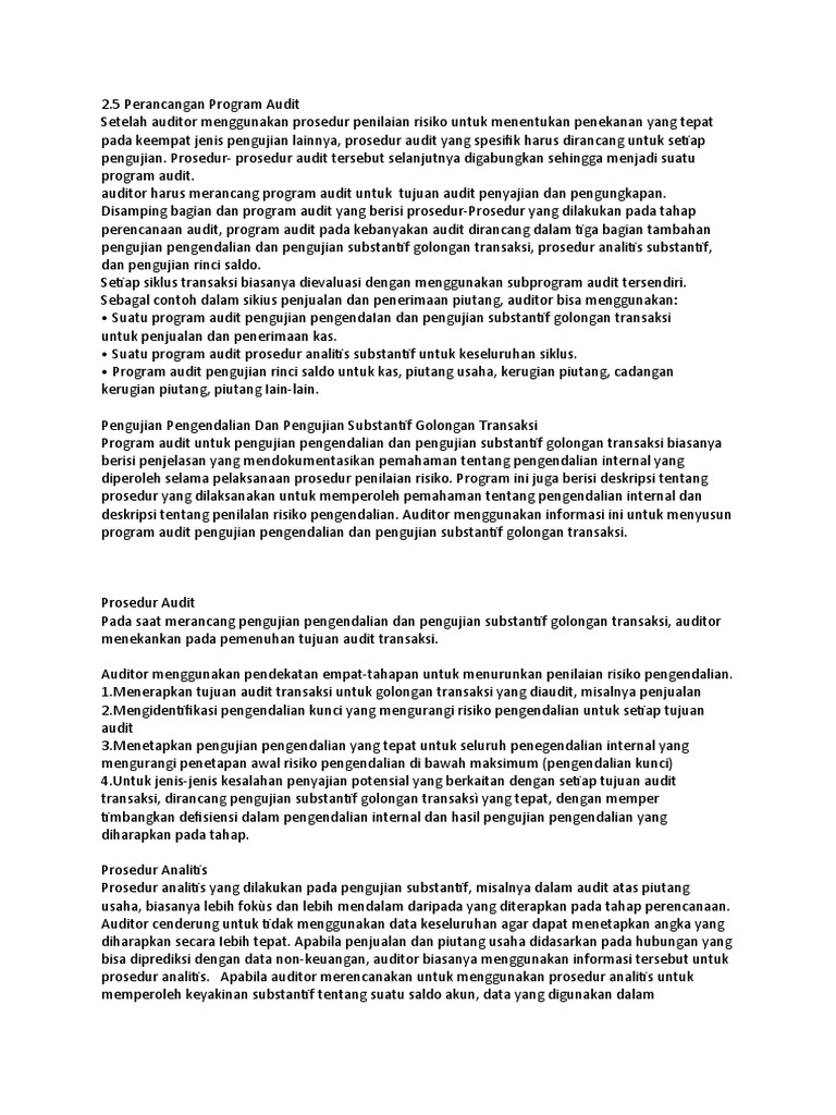 Program Audit: Desain dan Prosedur | PDF