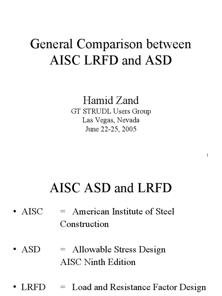 Comparison Between AISC LRFD and ASD | PDF | Buckling | Classical Mechanics