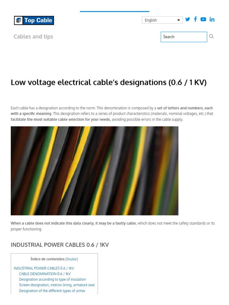 Low Voltage Cable Designation Guide | PDF | Building Engineering ...