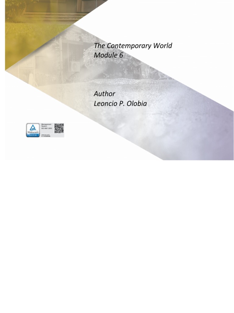 Contemporary World, Module 6 | PDF | World Politics | United Nations