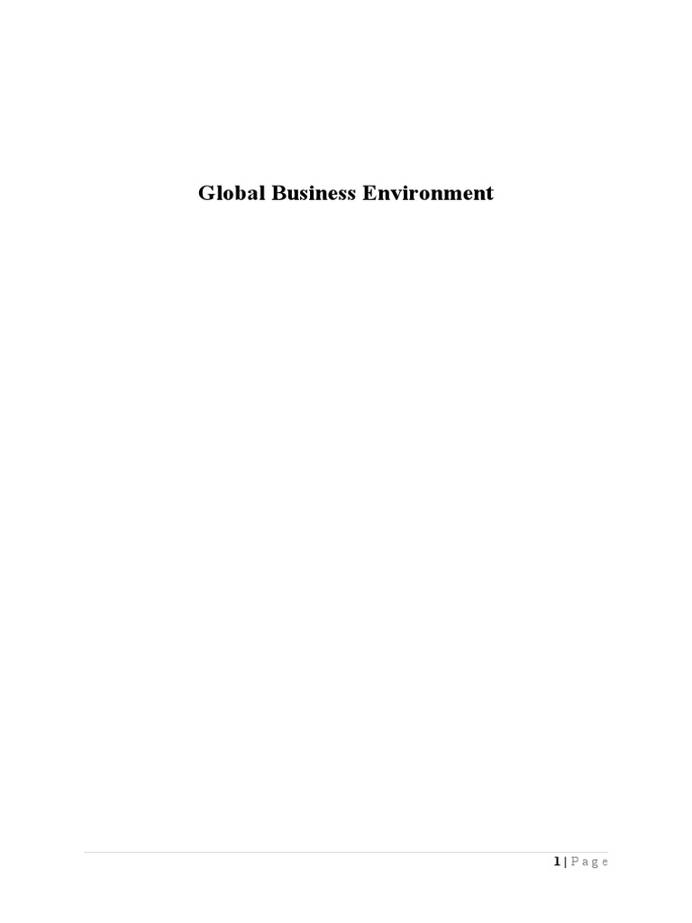 Global Business Environment | PDF | Tesco | Efficient Energy Use